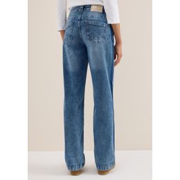Loose-fit-Jeans Street One, Damen, Gr. 29, Länge 32, blau (light blau washed), Jeans, 98% Baumwolle, 2% Elasthan, unifarben, lang, Jeans, aus Baumwolle mit Stretchanteil