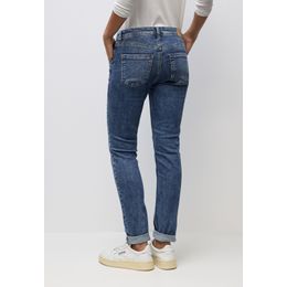Street One Damen Comfort-fit-Jeansmedium blau destroy washed, Gr. 33, unifarben, Jeans, 82% Baumwolle, 16% Polyester, 2% Elasthan, Jeans, im