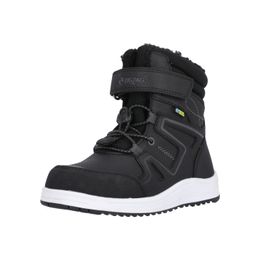 Stiefel ZIGZAG "Rincet", M&auml;dchen, Gr. 24, schwarz-wei&szlig; (schwarz, wei&szlig;), Kunstfaser, Polyurethane, Schuhe Stiefel, mit praktischem Schnellschn&uuml;rsystem