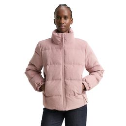 Steppjacke Tom Tailor Denim, Damen, Gr. XS, antique rose, Cord, Obermaterial: 90% Polyester, 10% Polyamid. Futter: 100% Polyester, unifarben, regular fit normal, elastischer Bund, Jacken, mit Stehkragen