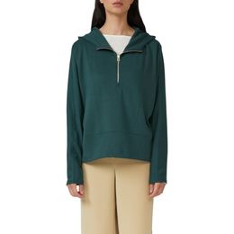 Sweatshirt s.Oliver, Damen, Gr. 36, bottle grün, Sweatware, Obermaterial: 47% Modal, 41% Polyester, 12% Elasthan, unifarben, relaxed fit taillenbedeckt, ohne Ausschnitt, Fledermausärmel, Sweatshirts, mit Fledermausärmeln