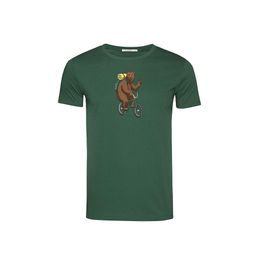 Greenbomb T-Shirt 'Animal Bear Bike' Herren Gr&ouml;&szlig;e XXXL braun / gelb / gr&uuml;n