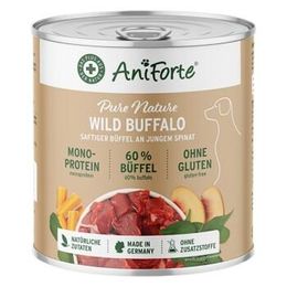 AniForte Nassfutter WildBuffalo B&uuml;ffel mit Spinat 6x800 g