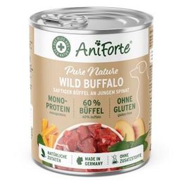 AniForte Nassfutter WildBuffalo B&uuml;ffel mit Spinat 6x400 g