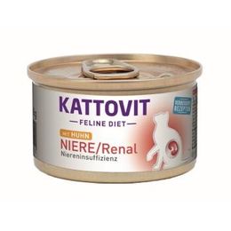 Kattovit Feline Diet Nassfutter Katze Niere/Renal Adult Huhn 48x85 g