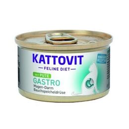 Kattovit Feline Diet Nassfutter Katze Gastro Adult Pute 48x85 g