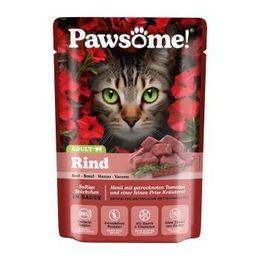 Pawsome Nassfutter Katze, Adult, Rind 28x85 g