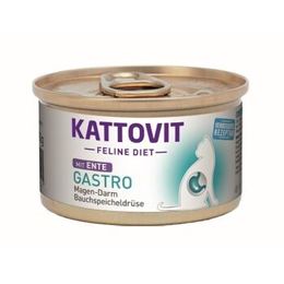 Kattovit Feline Diet Nassfutter Katze Gastro Adult Ente 48x85 g