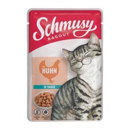 Schmusy Ragout Nassfutter Katze Adult in Sauce Huhn 44x100 g