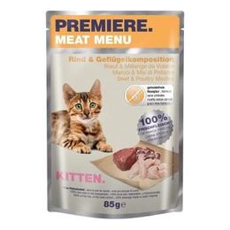 Premiere Meat Menu Nassfutter Kitten Rind und Gefl&uuml;gelkomposition 48x85 g