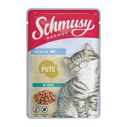 Schmusy Ragout Nassfutter Kitten in Sauce Pute 44x100 g