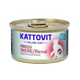 Kattovit Feline Diet Nassfutter Katze Niere/Renal Adult Lamm 48x85 g