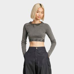 Langarmshirt adidas originals "RIB LS TOP", Damen, Gr. S, schwarz, Obermaterial: 95% Baumwolle, 5% Elasthan, Shirts
