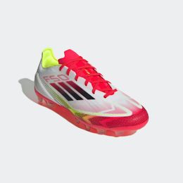 Fußballschuh adidas Performance "F50 PRO MG", Gr. 44, bunt (cloud weiß, core schwarz, solar gelb), Synthetik, Textil, Schuhe