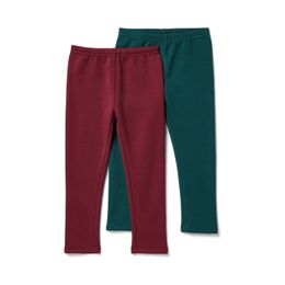 Tchibo - 2 Kinder-Thermoleggings mit angerauter Innenseite - Herren - Gr. 110/116 - dunkelgrün
