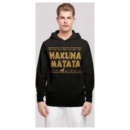 Kapuzenpullover F4NT4STIC "Disney König der Löwen Hakuna Matata", Herren, Gr. XS, schwarz, Obermaterial: 50% Baumwolle, 50% Polyester, relaxed fit, Pullover, Print