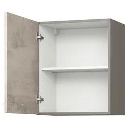 H&auml;ngeschrank KOCHSTATION "KS-Trea O40-60", grau (betonfarben hell, anthrazit), B:40cm H:60cm T:35cm, Schr&auml;nke, H&auml;ngeschrank, inklusive Einlegeboden, Breite 40 cm, H&ouml;he 60 cm