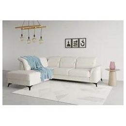 Sit & More Ecksofa SIT & MORE "Sinatra L-Form", beige (creme), B:251cm H:85cm T:220cm, 100% Polyester, Sofas, mit Ottomane, optional mit Kopfteilverstellung und Armteilfunktion