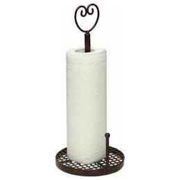 Küchenrollenhalter Home Affaire "Antik II", braun, H:39cm Ø:17cm, Schmiedeeisen, Küchenrollenhalter, 39 cm