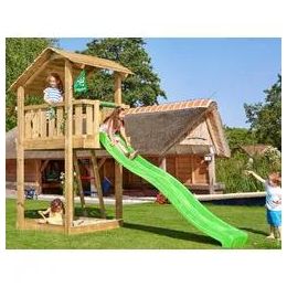 Spielturm Jungle Gym "Jungle Shelter", beige (natur), Spieltürme, KinderB:176cm H:290cm T:378cm, Holzwerkstoff, BxTxH: 176x378x290 cm, B:176cm H:290cm T:378cm