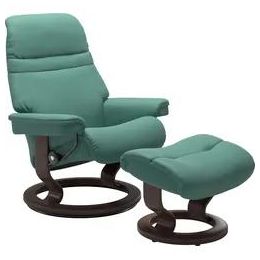 Relaxsessel stressless "Sunrise", grün (aqua grün paloma), B:75cm H:100cm T:73cm, Leder BATICK: BATICK ist ein leicht korrigiertes, durchgefärbtes und genarbtes Möbelleder, bei dem die meisten Unebenheiten und Spuren in der Regel entfernt wurden.;Leder PALOMA: PALOMA ist ein durchgefärbtes Semianilin-Möbelleder mit natürlicher Narbung.;ROHLEDER Stoff Q2 FARON: Ein fester zuverlässiger Bouclé mit e