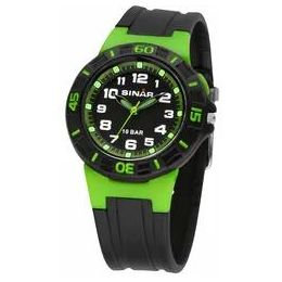 Quarzuhr SINAR, schwarz, Armbanduhren, Kinder, Armbanduhr, Kinderuhr, Jungen, bis 10 bar wasserdicht, Geschenkidee