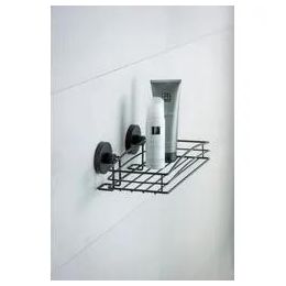 Duschablage Wenko "Vacuum-Loc", schwarz, B:14 H:6,5 T:26, Stahl, Regale, 1 Ablage