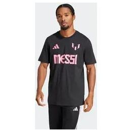 Trainingsshirt Adidas PERFORMANCE "MESSI N&N G T", Herren, Gr. XXL, schwarz, Obermaterial: 100% Baumwolle, Sportlich, Shirts