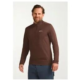 Stehkragenpullover Jack Wolfskin "SKY THERMAL HZ M", Herren, Gr. XXL (58), hotchoc, Oberstoff: 100% POLYESTER, Pullover