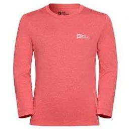 Rundhalspullover Jack Wolfskin "ACTAMIC LONGSLEEVE K", Kinder, Gr. 164, sunsetcoral, Oberstoff: 100% POLYESTER, Pullover