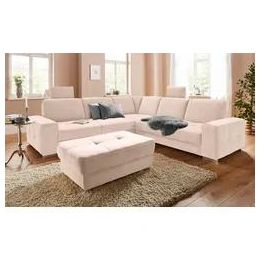 Sit & More Kopfstütze SIT & MORE "Santorini", beige (creme), B:50cm H:25cm T:10cm, Luxus-Microfaser ALTARA NUBUCK (100% Polyester);Luxus-Microfaser (90% Polyester, 10% Polyamid);Struktur (100% Polyester), Polsterauflagen