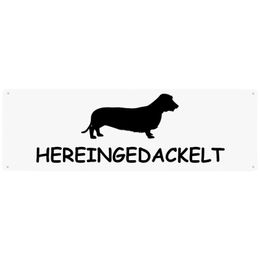 INTERLUXE Home Accessoires Dekoschild &ndash; Hereingedackelt