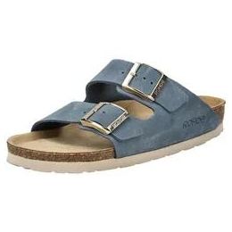 Hausschuh Rohde "Rohde Pantoletten Veloursleder", Damen, Gr. 41, blau (jeans), Veloursleder, Schuhe