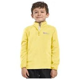 Stehkragenpullover Jack Wolfskin "TAUNUS HALFZIP K", Kinder, Gr. 176, lemonice, Oberstoff: 100% POLYESTER; Futter 1: 100% POLYESTER, Pullover