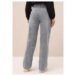 Loose-fit-Jeans Cecil, Damen, Gr. 34, Länge 32, grau (mid grau random wash), Jeans, 75% Baumwolle, 23% Polyester, 2% Elasthan, unifarben, Casual, lang, Jeans, High Waist