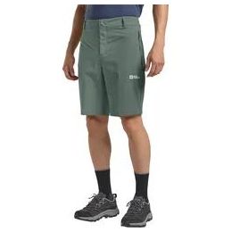 Shorts Jack Wolfskin "HIKEOUT SHORTS M", Herren, Gr. 58, Normalgrößen, grün (slate, grün), Oberstoff: 86% POLYAMID, 14% ELASTHAN; Futter 1:00% POLYESTER, Hosen