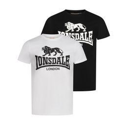 Lonsdale Herren T-Shirt normale Passform Doppelpack KELSO