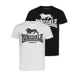 Lonsdale Herren T-Shirt normale Passform Doppelpack KELSO