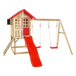 SONSTIGE Zwerkules Spielhaus Lolla 3 inkl. Rutsche & Doppelschaukel 352x370x224cm