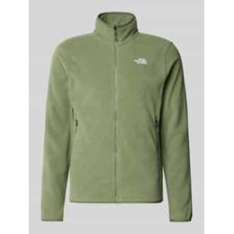 The North Face Fleecejacke mit Stehkragen und Label-Stitching