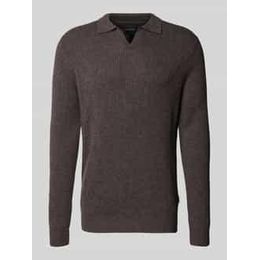 Bugatti Strickpullover mit Polokragen