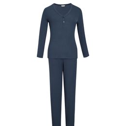 Dagi Pyjama Damen Gr&ouml;&szlig;e XXL navy Winterkleid