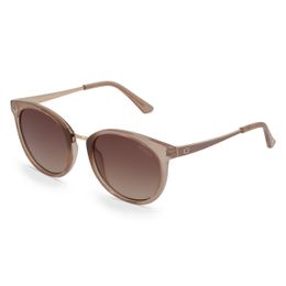 Guess GU7459 | Damen-Sonnenbrille | Fassung: Vollrand, Panto, Kunststoff, Braun Gold | Glasfarbe: Braun Verlaufend