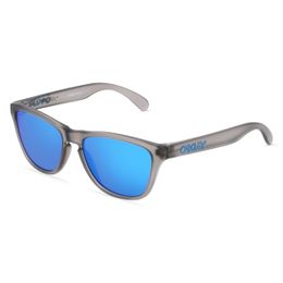 Oakley OJ9006 | Herren-Sonnenbrille | Fassung: Vollrand, Rund, Kunststoff, Grau Matt | Glasfarbe: Grün