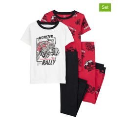 Carter's carter's 2er-Set: Pyjamas in Rot/ Weiß/ Schwarz - 36% | Größe 122 | Kinder-waesche