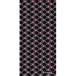 Multifunktionstuch Roleff "Schlauchtuch" Gr. M, schwarz (pirate schwarz, ro 414 skull), Modetücher, Damen, M, Polyester, bedruckt