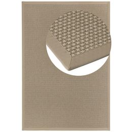 Teppich Dekowe "Basic S2 Karree", beige (natur), B:80cm H:10mm L:250cm, Kunstfaser, Teppiche, Teppich, Sisaloptik, mit Bord&uuml;re, In- und Outdoor geeignet