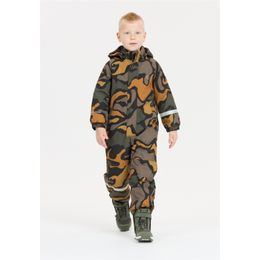 Schneeoverall ZIGZAG "Tower", Jungen, Gr. 104, braun, grau, 100% Polyester, lang, Overalls, mit wasser- und winddichter TPU-Membran