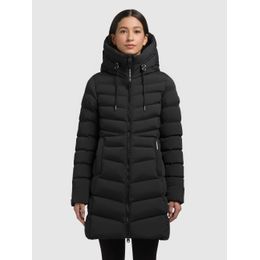 Steppmantel Khujo "TUHANI5", Damen, Gr. S (36), schwarz, Steppware, Obermaterial: 100% Polyester. Futter: 100% Nylon. Wattierung: 100% Polyester, unifarben, hüftbedeckend, elastischer Bund, Mäntel, mattes Obermaterial, Topseller