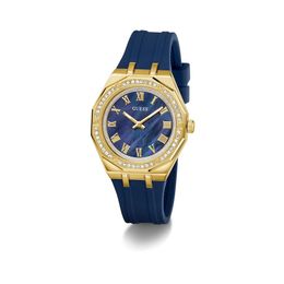 Guess Analoguhr 'DESIRE' Damen Gr&ouml;&szlig;e One Size blau / gold